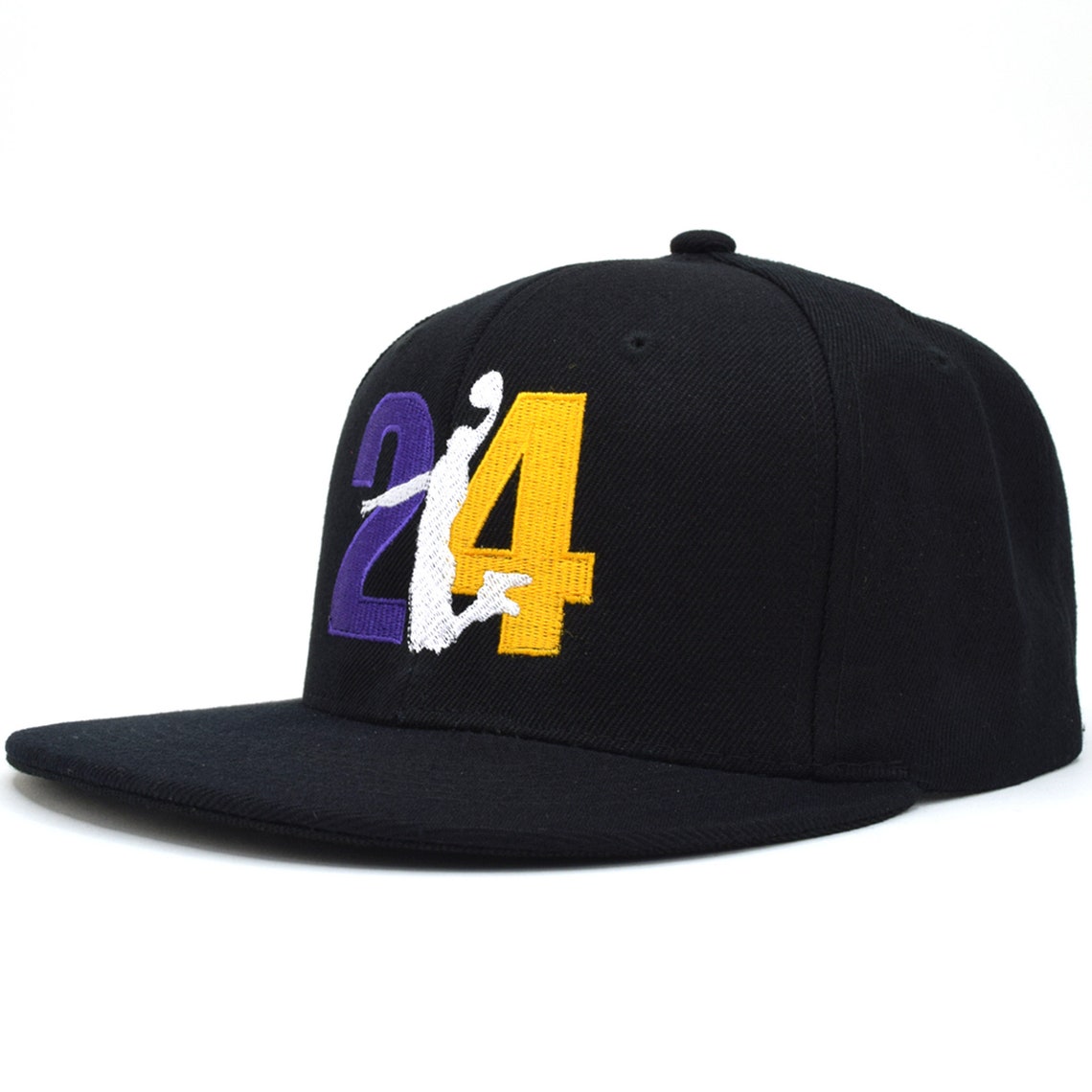 24 Number Player Silhouette New Adjustable Snapback Cap Hat - Etsy