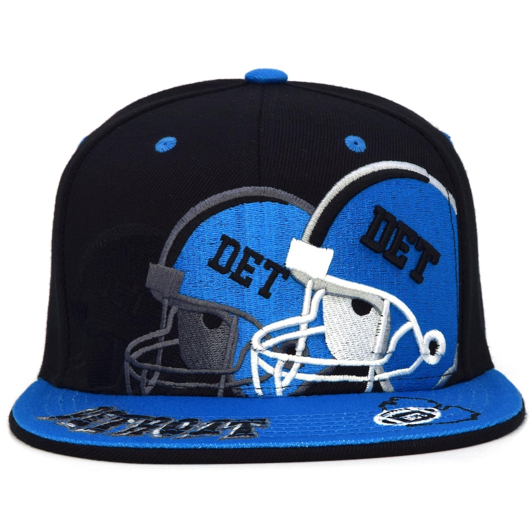 Detroit New City Triple Logo DET Adjustable Embroidery Football ...