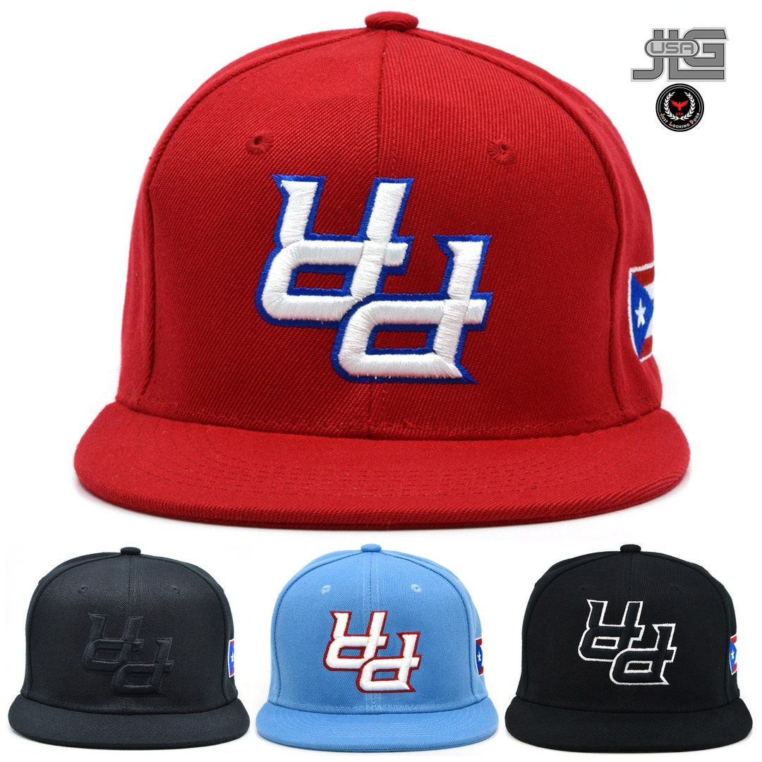 Puerto Rico PR Upside Down Hat Flag Flat 3D Embroidery Snapback Hat ...