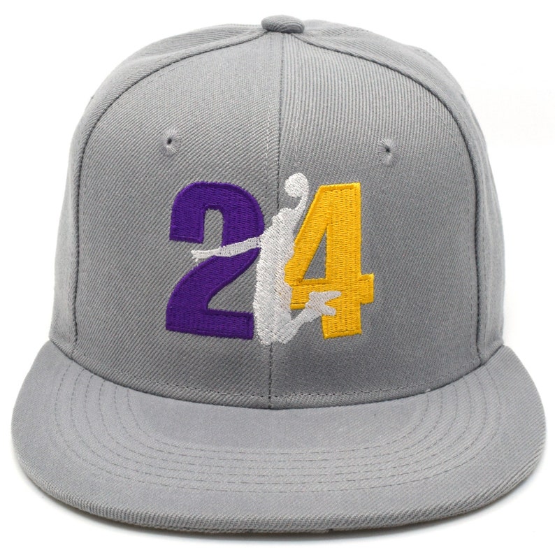 24 Number Player Silhouette New Adjustable Snapback Cap Hat | Etsy
