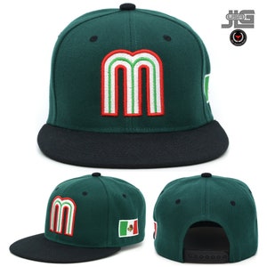 Mexico Snap Back Hat Flag 3D M Flat Bill Mexico Baseball Acrylic Cap ...