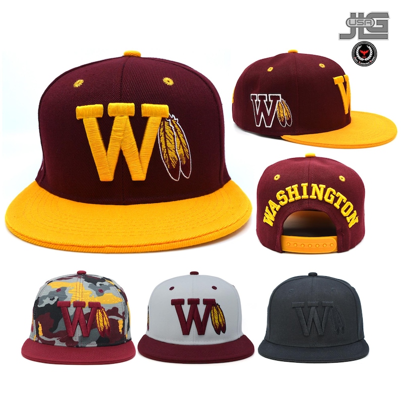 Washington New Leader Classic Football Team Color W Snapback Hat Cap - Etsy