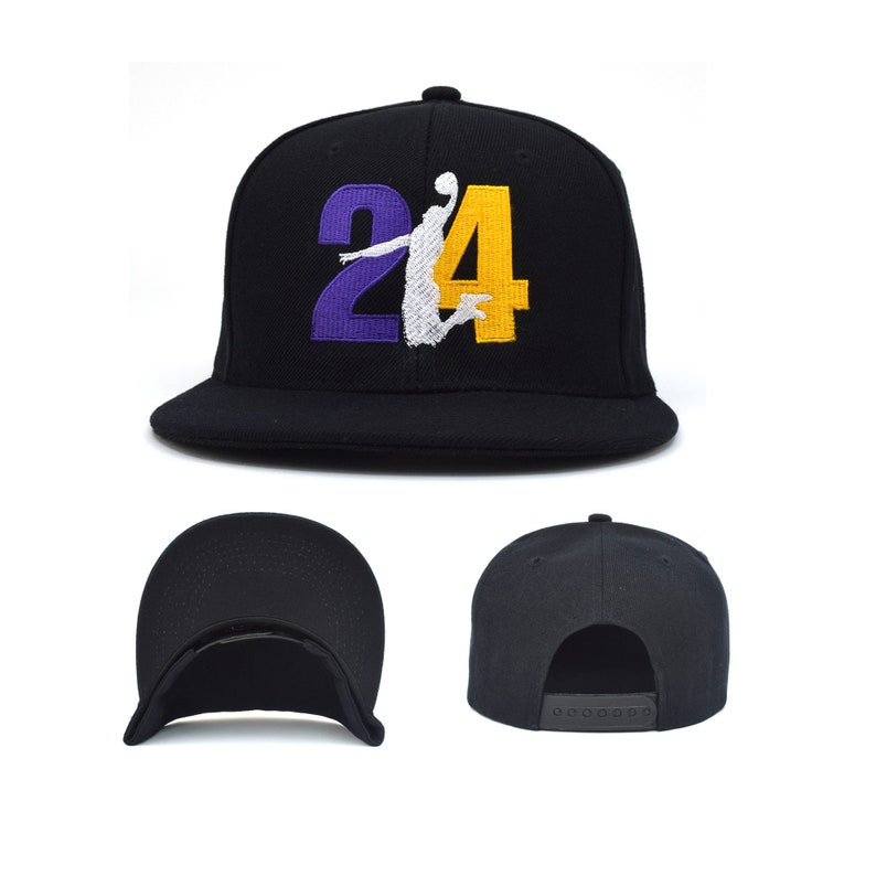 24 Number Player Silhouette New Adjustable Snapback Cap Hat - Etsy