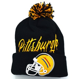 Pittsburgh Drip City Football New Leader Knit Skull Cap Beanie Helmet ...