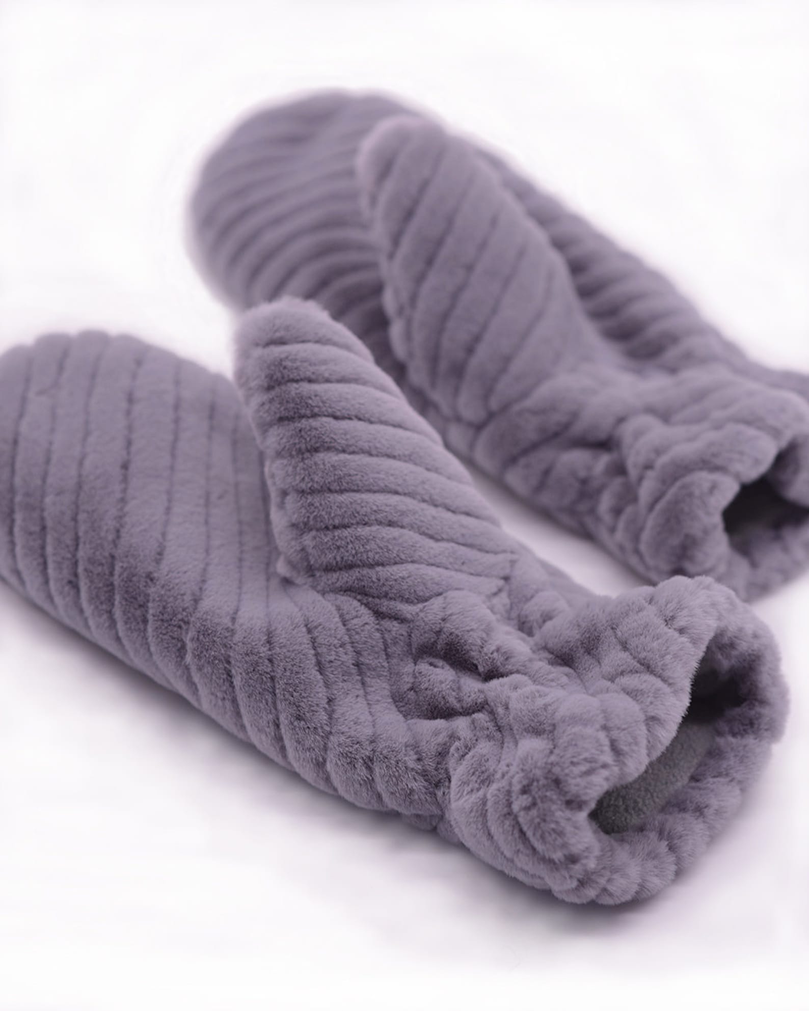 Grey Faux Fur Mittens | Women's Mittens | Womens Faux Fur Mittens ...