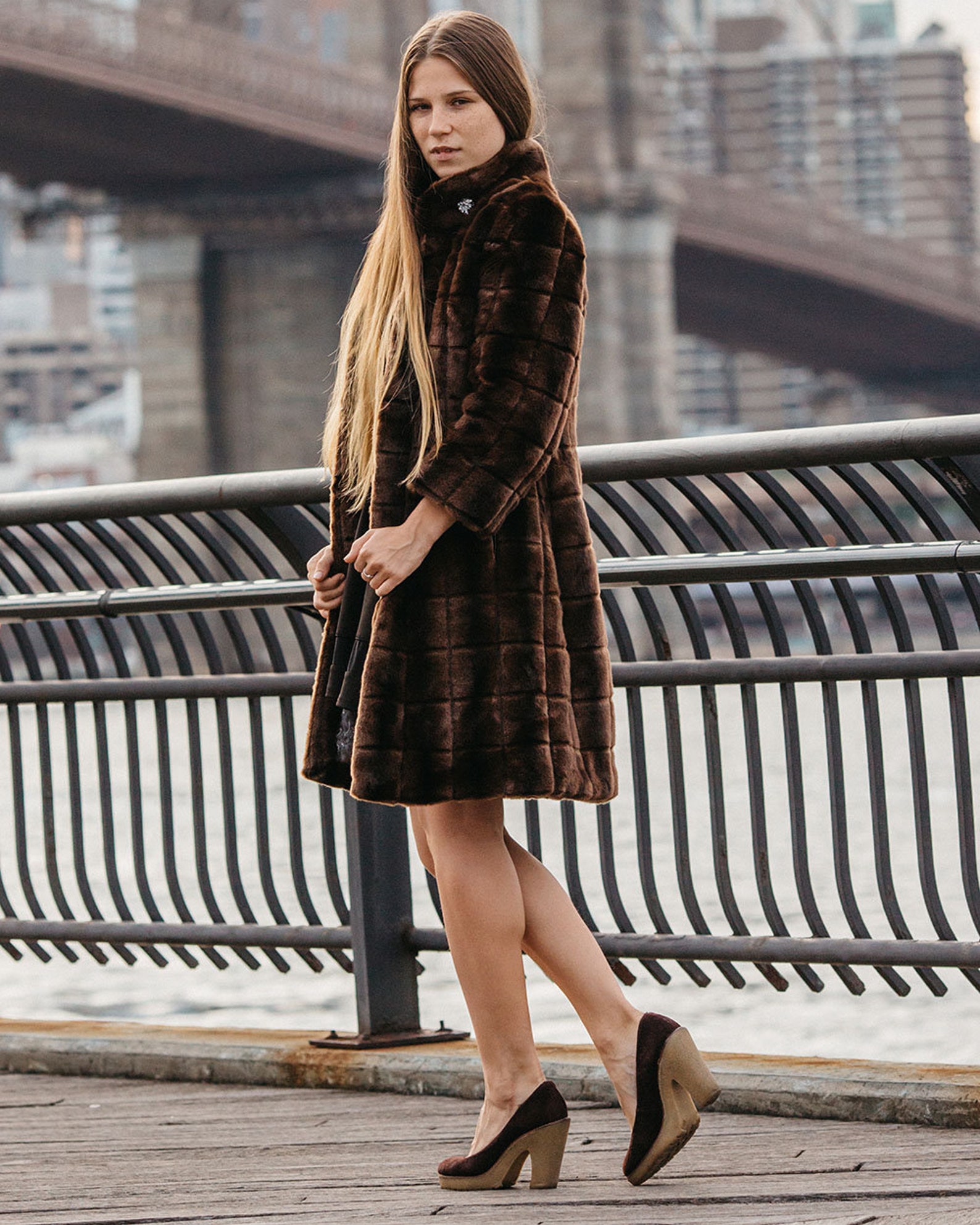 Brown Faux Fur Long Jacket Long Faux Fur Coat long Faux Fur Jacket ...