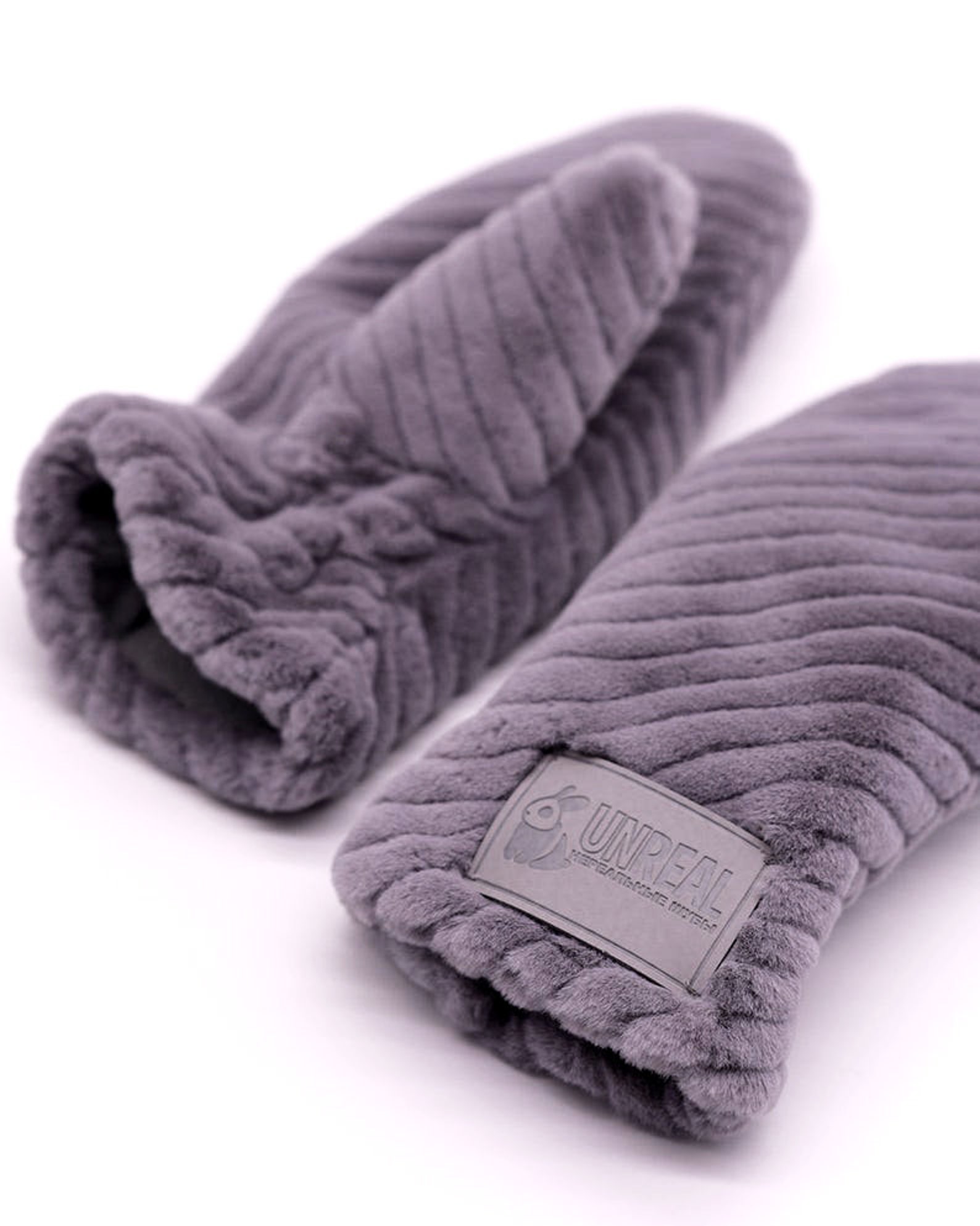 Grey Faux Fur Mittens | Women's Mittens | Womens Faux Fur Mittens ...