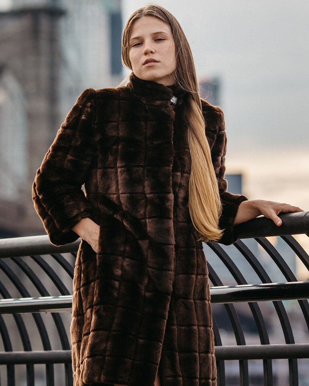 Brown Faux Fur Long Jacket | Long Faux Fur Coat |long Faux Fur Jacket ...