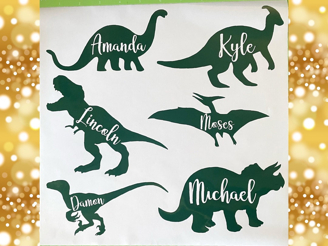 Personalized Dinosaur Vinyl Decal Dinosaur Decal Dinosaur Decal Name ...