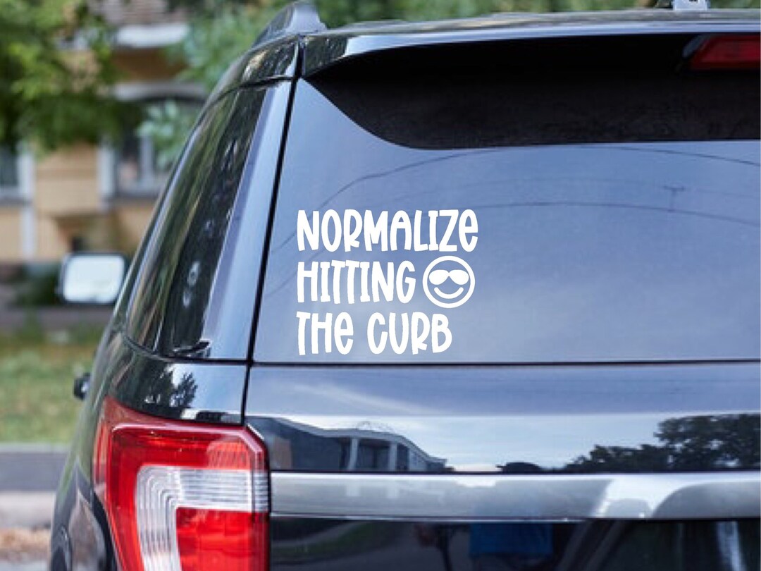 Normalize Hitting the Curb Decal Funny Decal Car Decal - Etsy