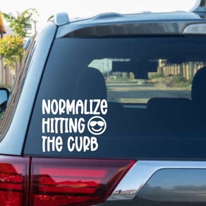 Normalize Hitting the Curb Decal Funny Decal Car Decal - Etsy