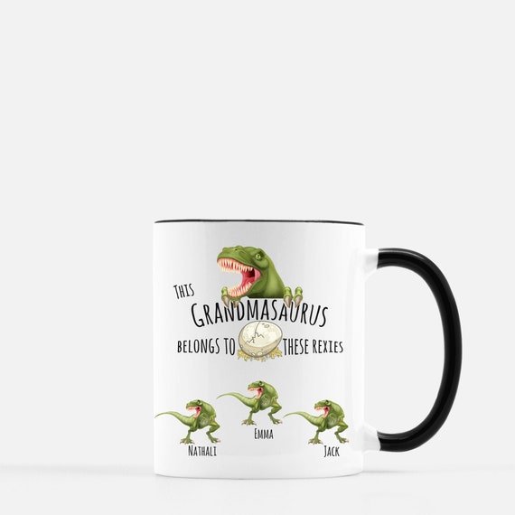 Grandma T-rex Mug Grandmasaurus Cup Personalized Grandma | Etsy