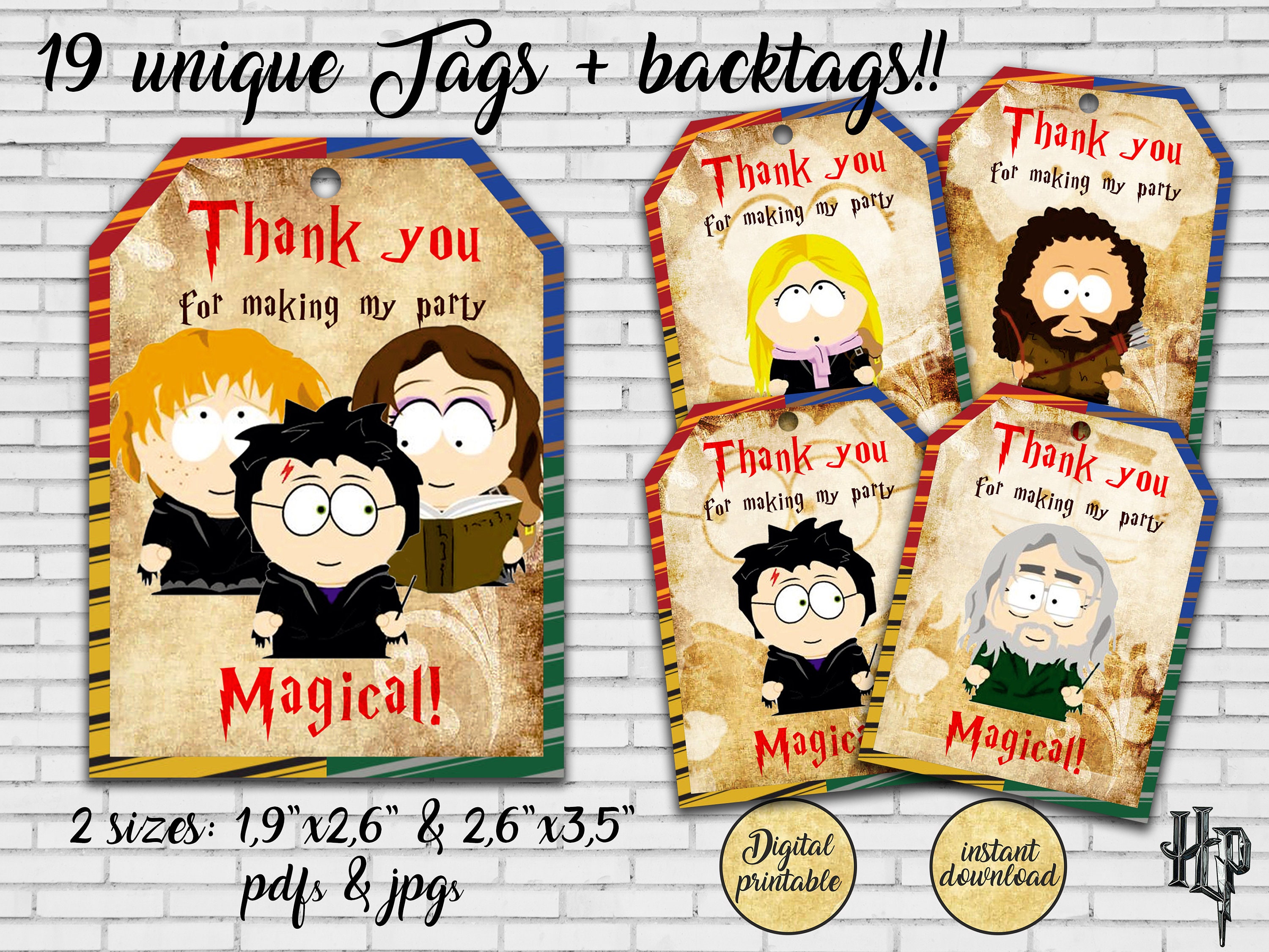 Harry Potter Party Name Tags