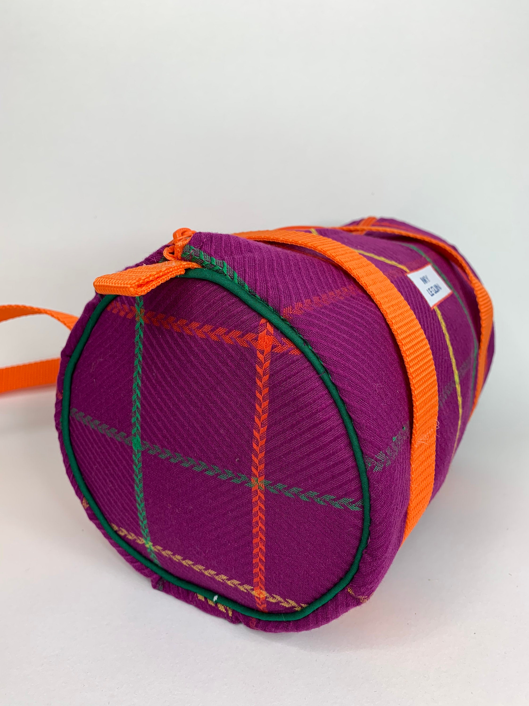 Mini Duffle Bag. Limited Edition Vintage Woven Plaid. Waterproof Canvas ...
