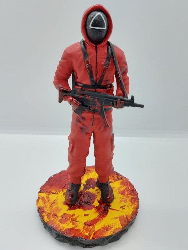 Figure Squid Game Soldier Gun Figurine Guard | Etsy