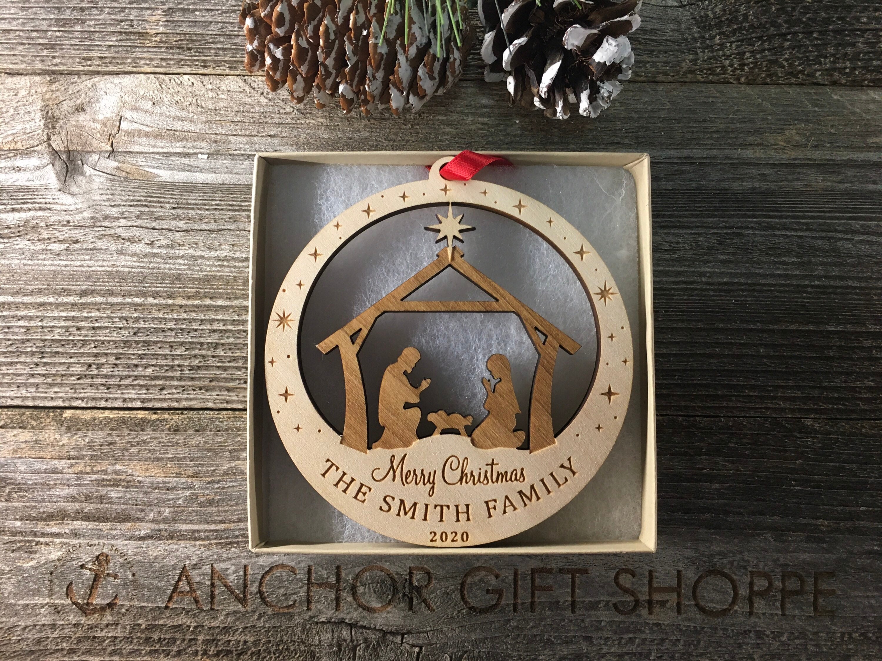 Nativity Set Manger Christmas Ornament Religious Gift | Etsy