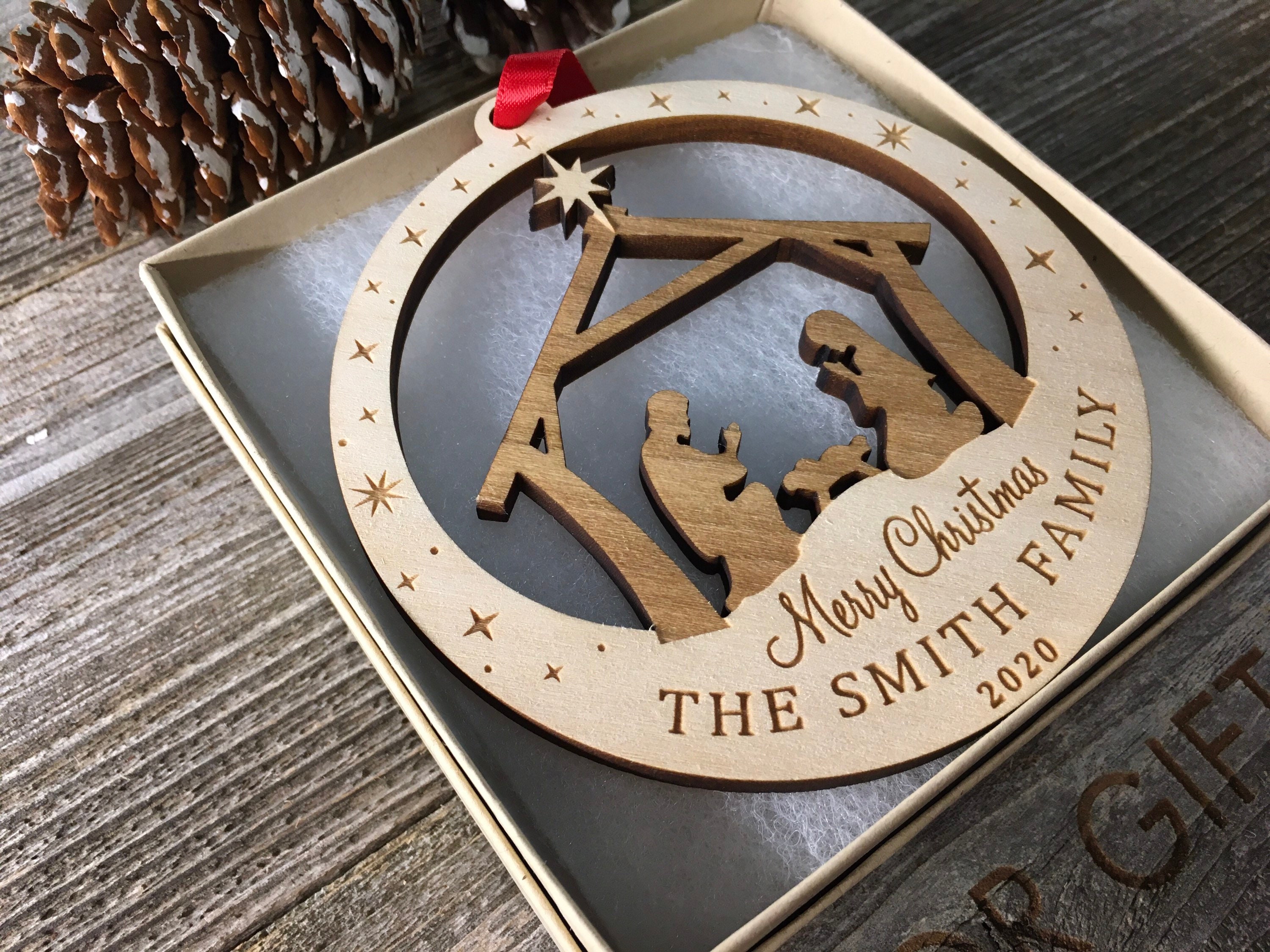 Nativity Set Manger Christmas Ornament Religious Gift | Etsy