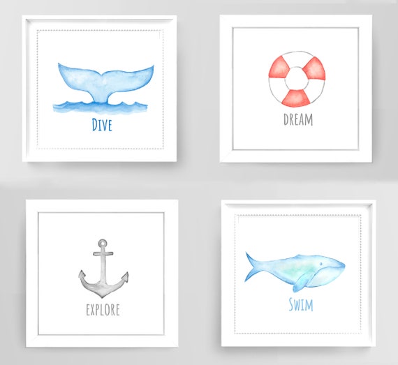 Printable Nautical Wall Art Nautical Wall Decor Nautical | Etsy