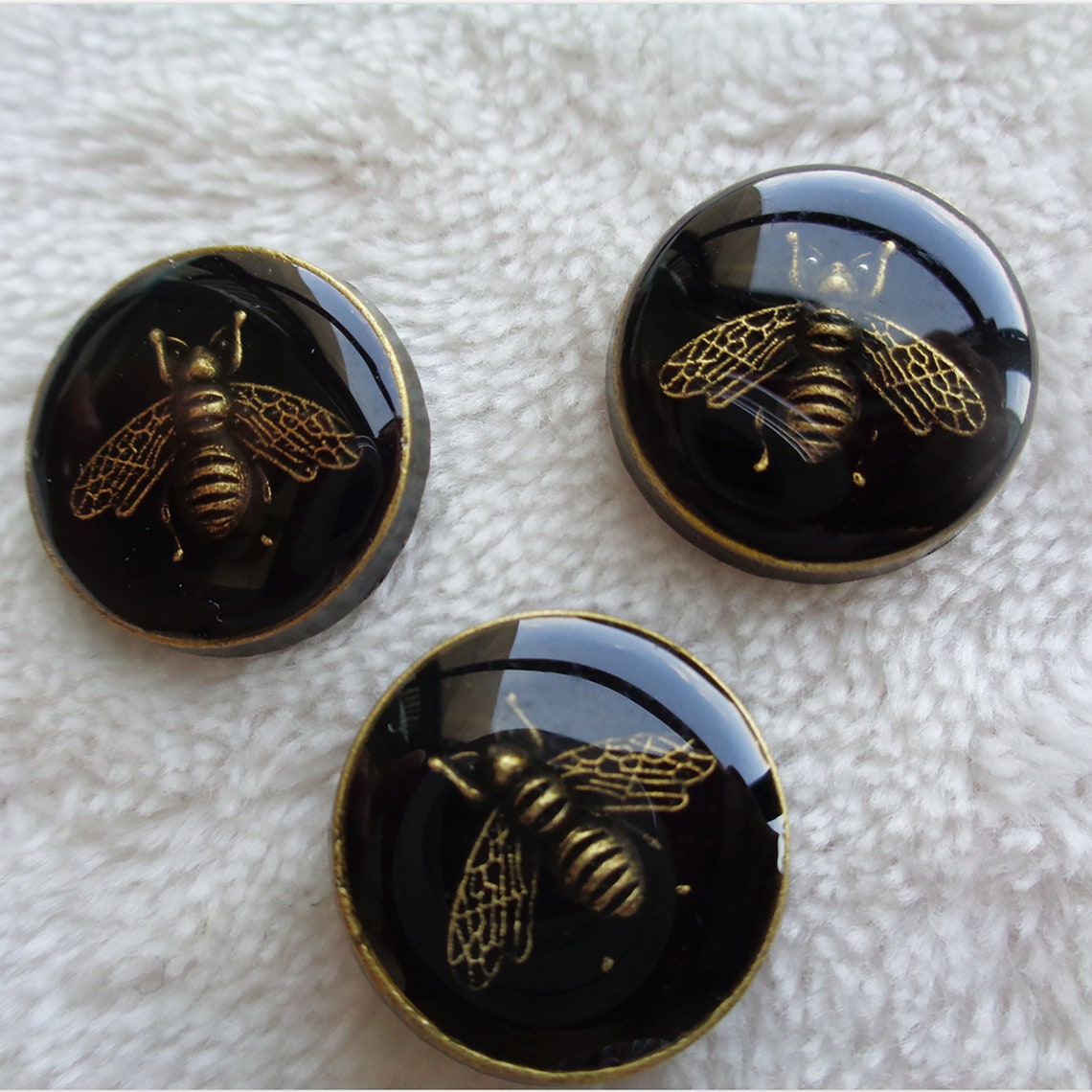 10 Pcs Bee Buttons High Grade Metal Button Classic Button | Etsy