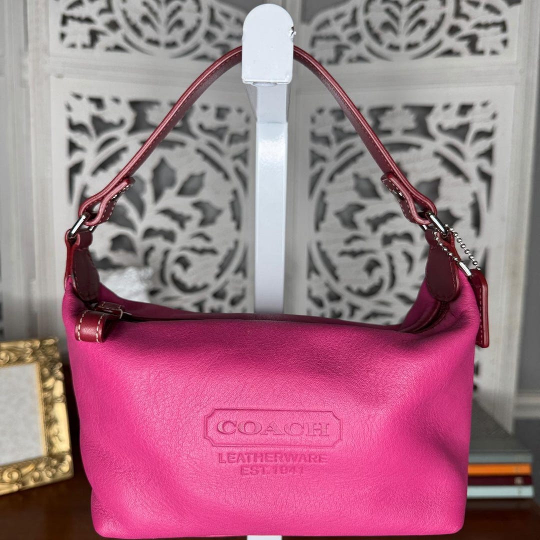 Coach Est. 1941 Leatherwear Mini Shoulder Baguette Bag Pink Leather - Etsy