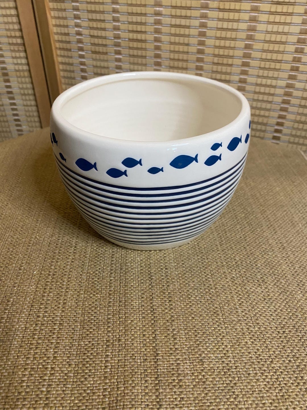 Nantucket/nautical Pottery Bowl - Etsy