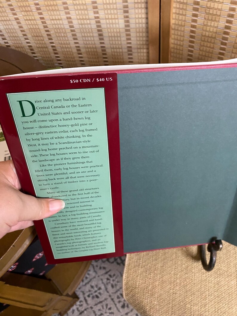 Hardcover Edition Book-log Cabins - Etsy