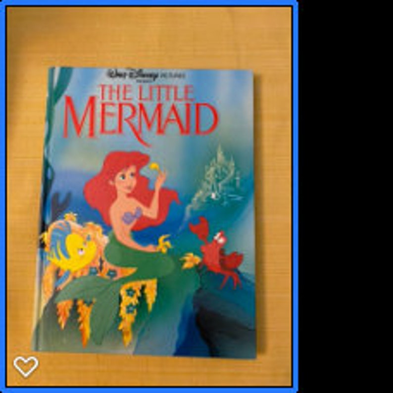 Walt Disney's the Little Mermaid Large Hardcover - Etsy