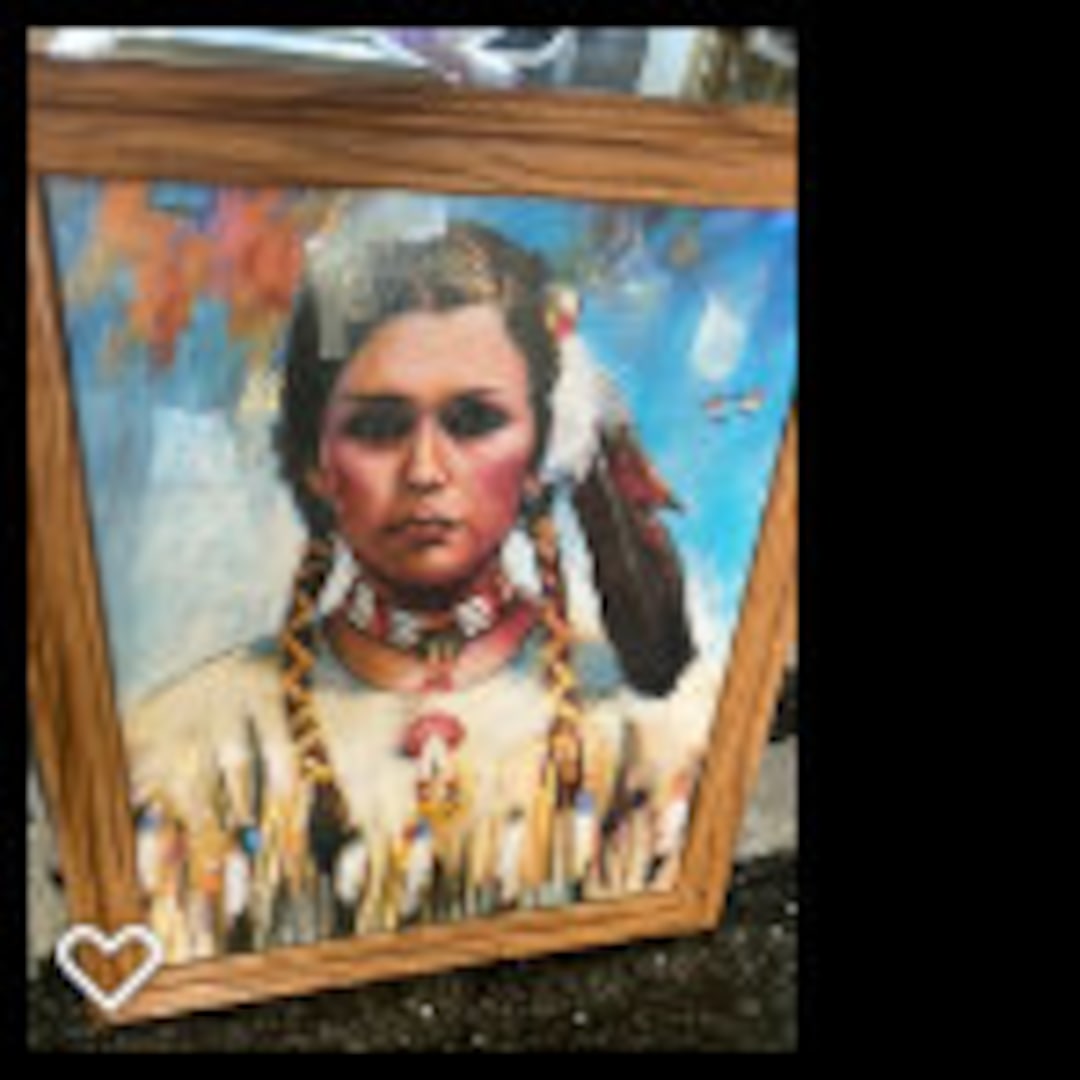 Native American Picture Framed With Wooden Frame and Glass 19 - Etsy