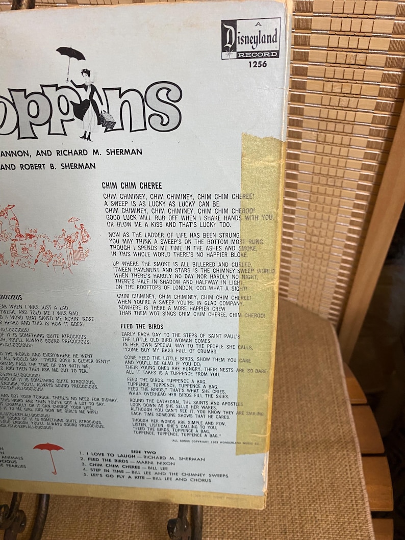 Vintage 1964 Disney Mary Poppins Record - Etsy
