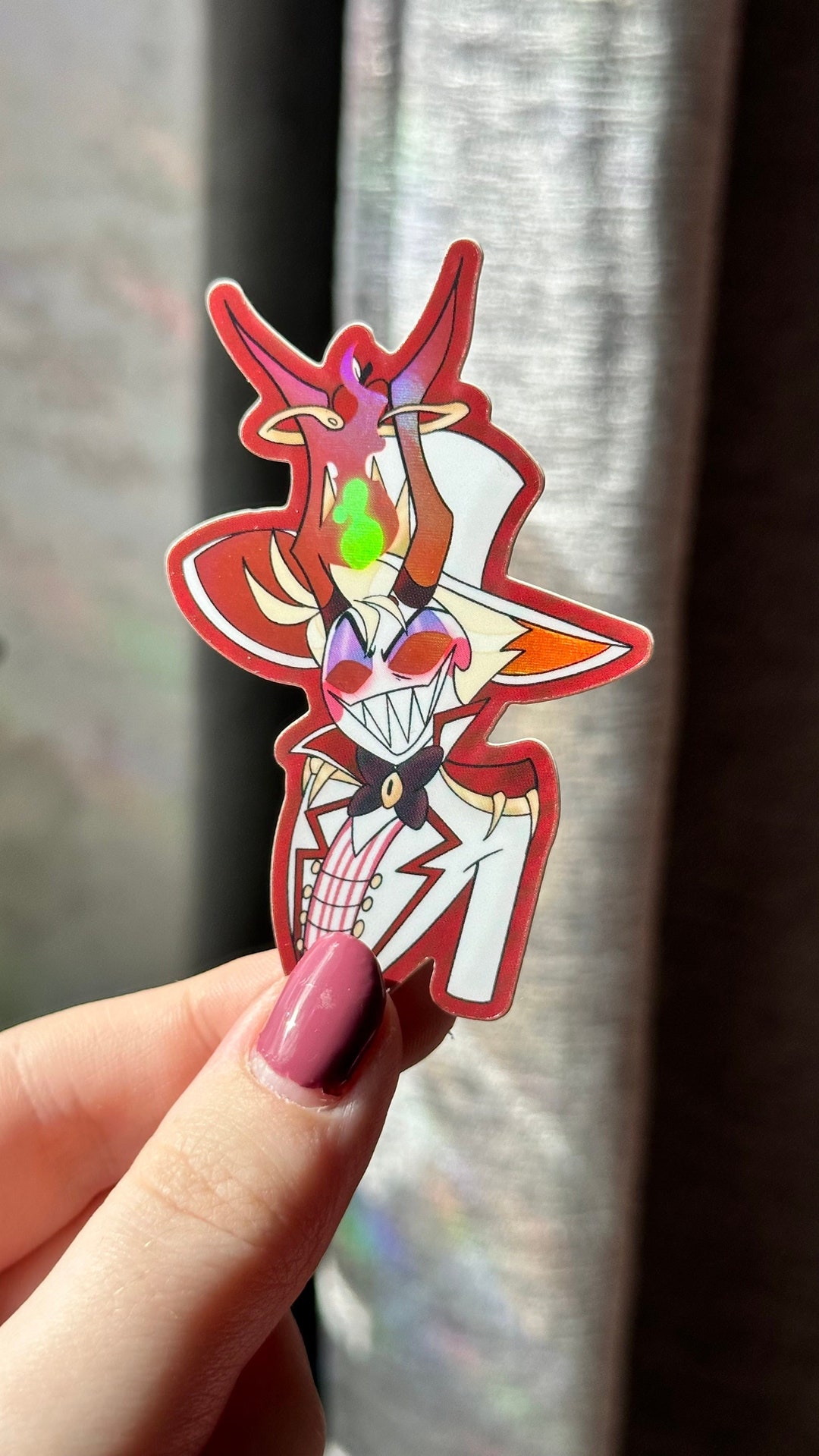 Holographic Lucifer Devil Hazbin Hotel Sticker! Perfect for Fans and ...
