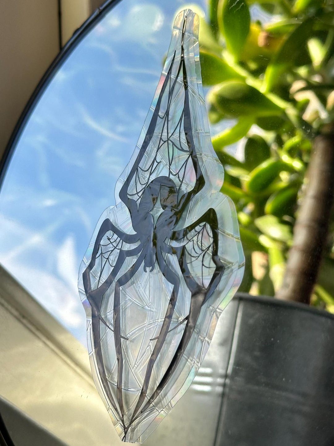 Spider Suncatcher | Window Sticker, Sticker, Rainbows, Holographic ...