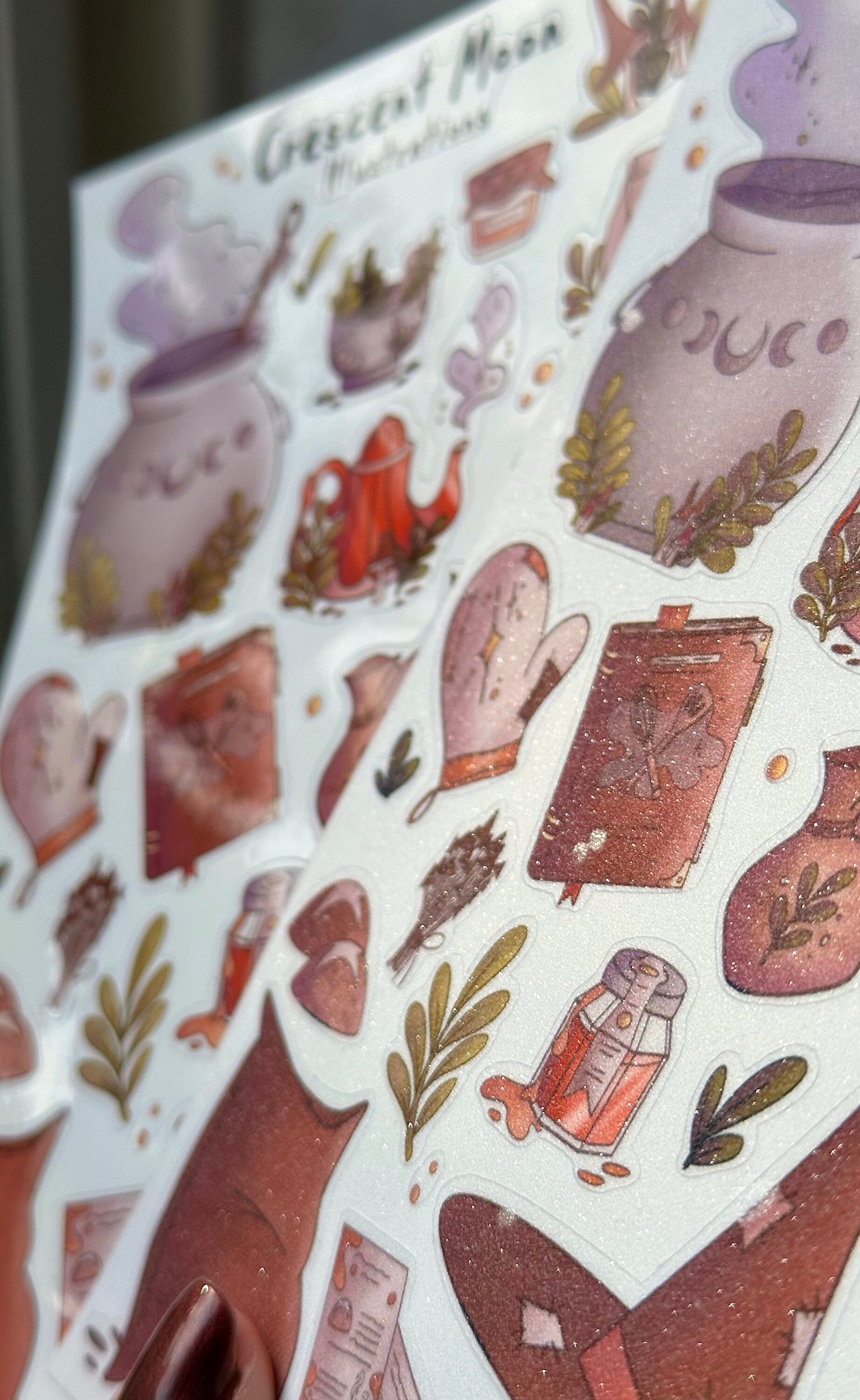 Bakery Witch Sticker Sheet - Whimsical and Sweet Decals for Foodie ...