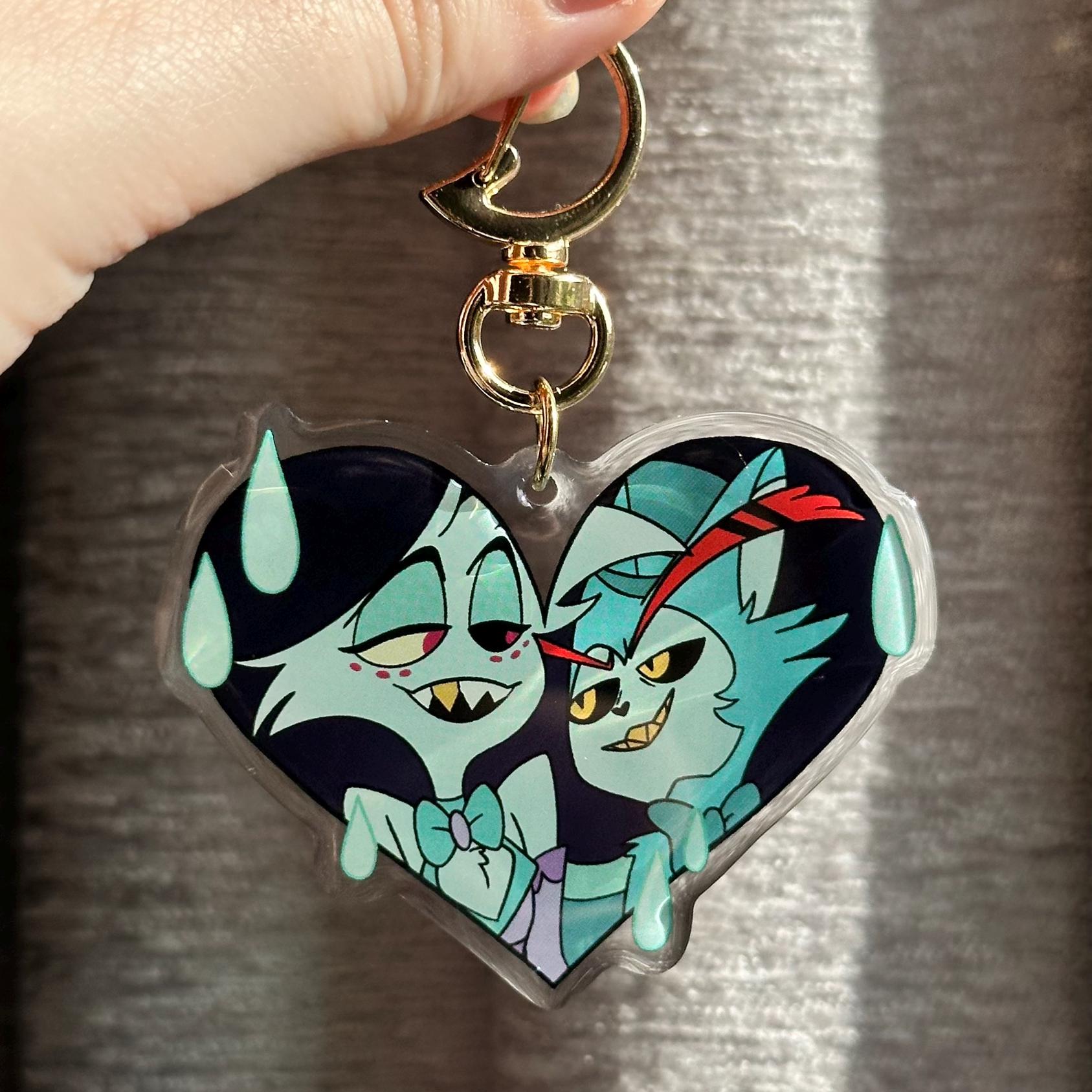 Hazbin Hotel Apoxy Keychains: Alastor, Vaggie, Husk, Angel Dust ...