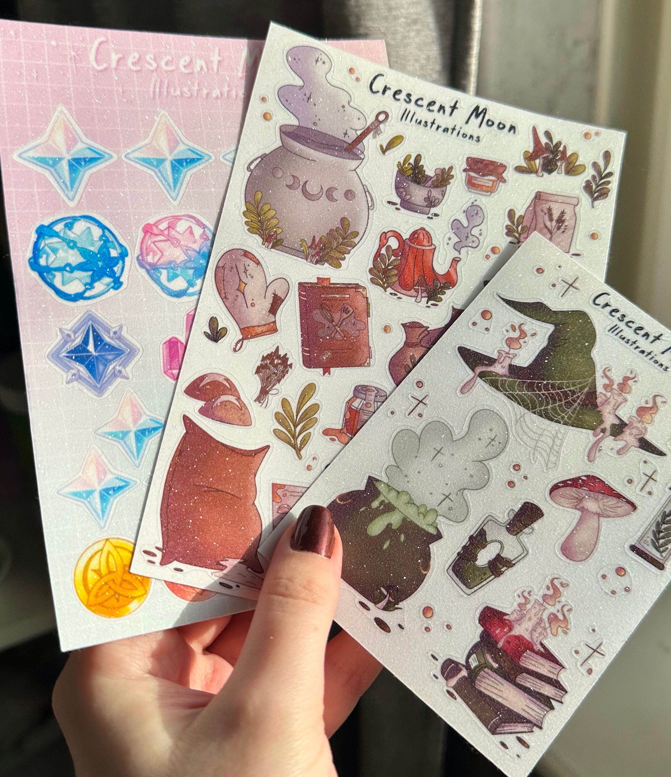 Bakery Witch Sticker Sheet - Whimsical and Sweet Decals for Foodie ...
