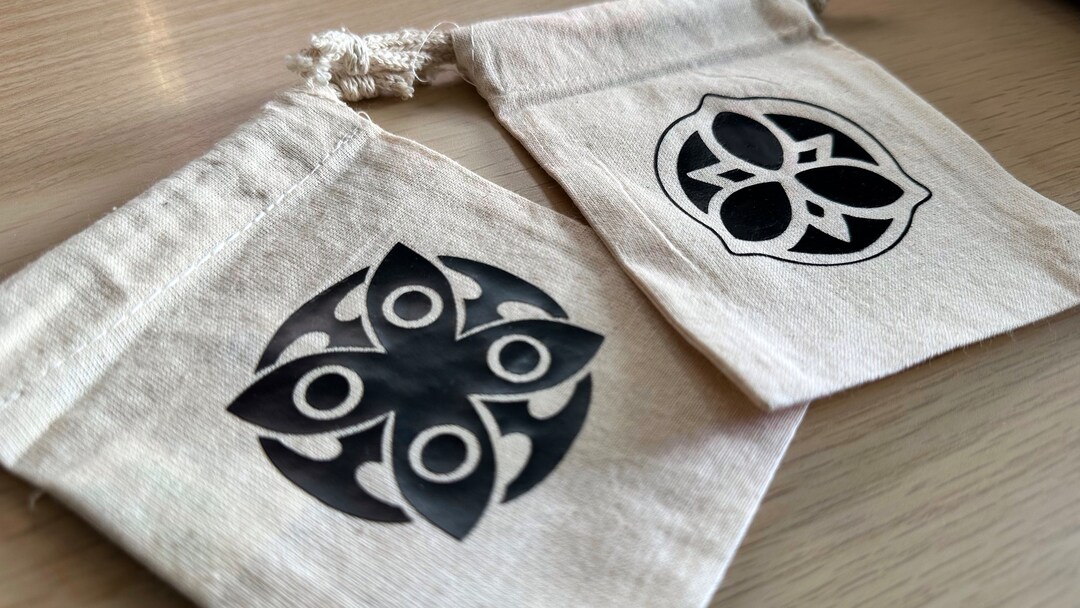Genshin Impact Pouches - Fatui Harbingers and Mora Logo Designs, Gaming ...