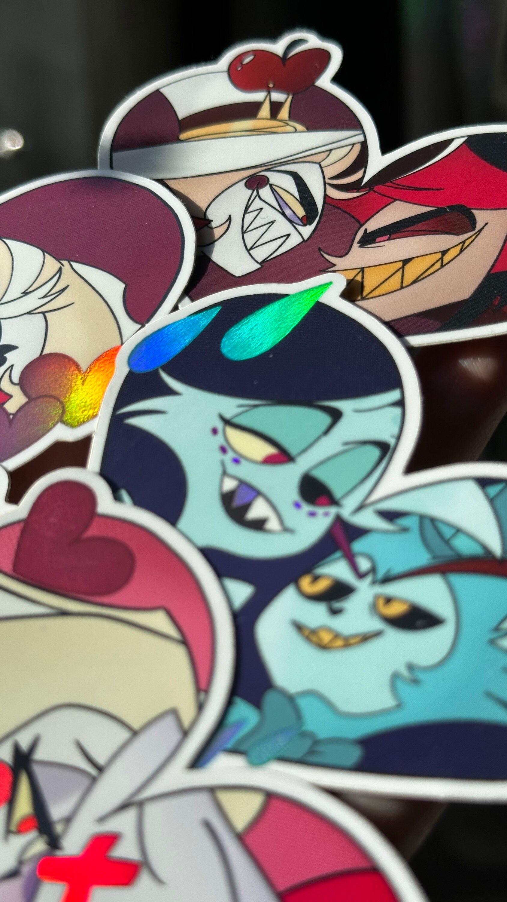 Hazbin Hotel Big Heart Sticker: Alastor, Vaggie, Husk, Angel Dust ...
