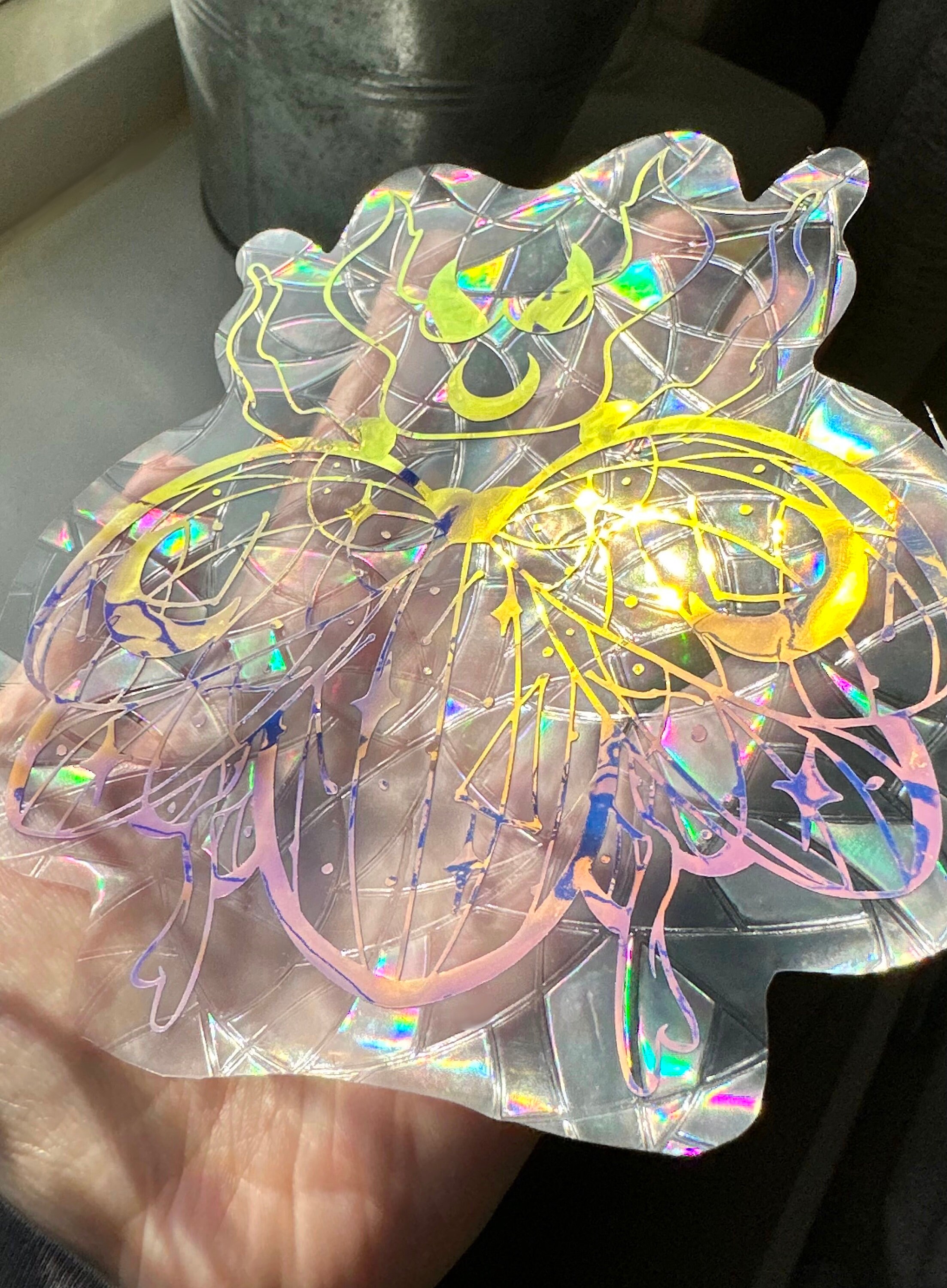 Moon Beetle Suncatcher | Window Sticker, Sticker, Rainbows, Holographic ...