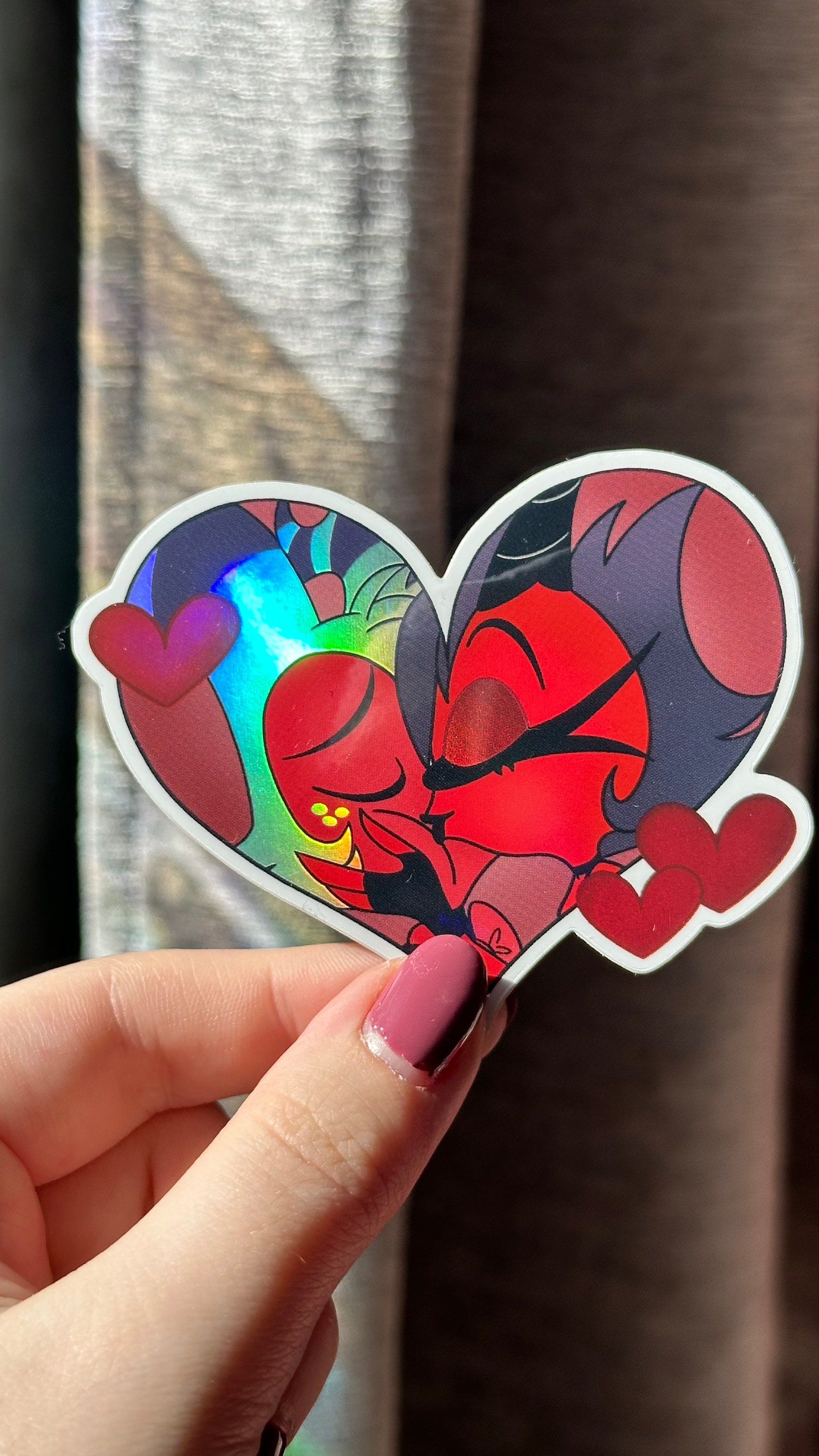 Helluva Boss Heart Stickers: Blitzo, Stolas, Moxxie, Fizzarolli, Millie ...