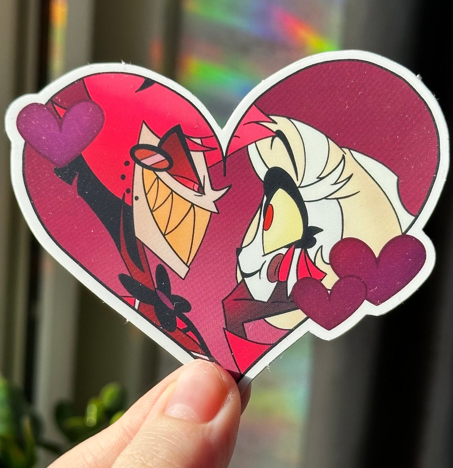 Hazbin Hotel Big Heart Sticker: Alastor, Vaggie, Husk, Angel Dust ...