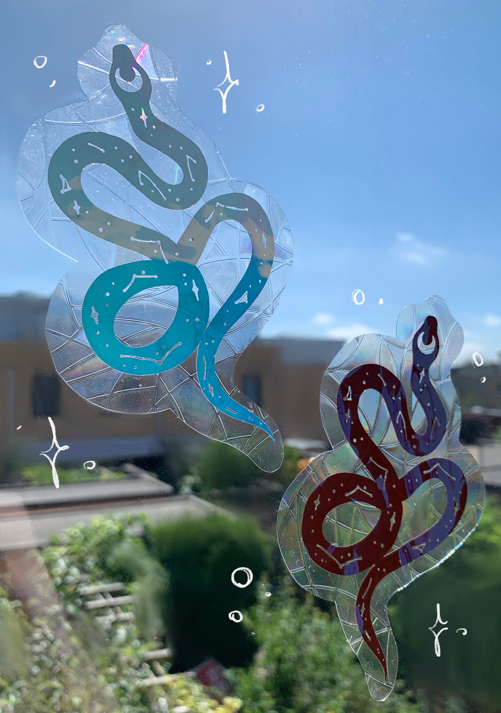 Snake Suncatcher Suncatcher Window Sticker Sticker - Etsy
