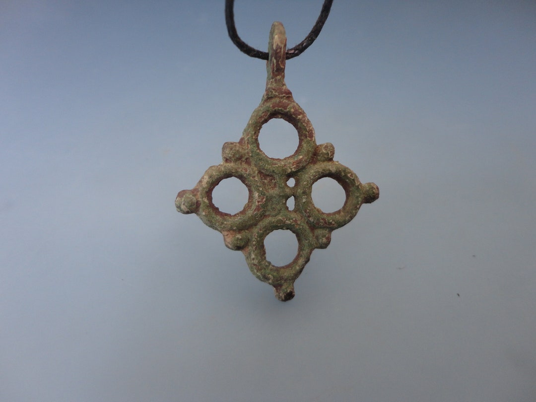 Authentic Byzantine Pendant. Orthodox. Openwork Cross With Four Rings ...
