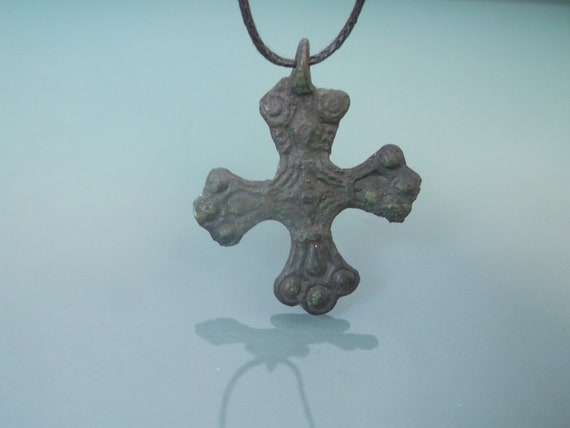 Ancient First Scandinavian Cross. Medieval Necklace. … - Gem