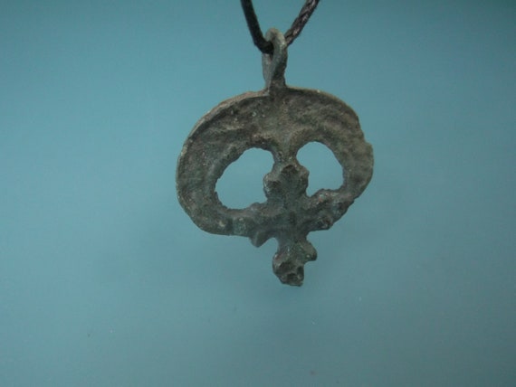 Ancient Slavic Medieval Amulet. Crescent and Cross wi… - Gem