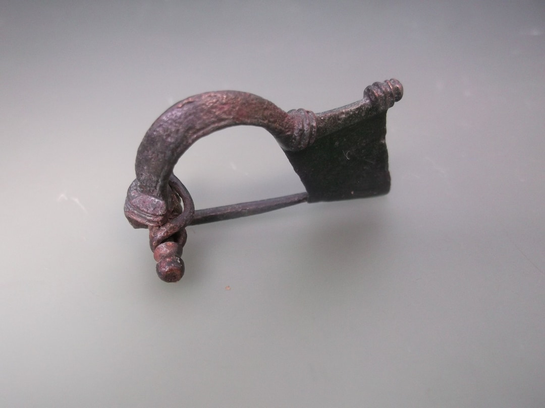 Ancient Bronze Roman Fibula. Early Medieval Brooch From the 3-5th ...