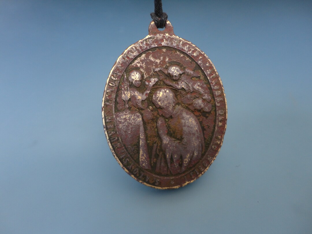 Antique Jesuit Pendant. Prayer Maria. Catholic Religious Amulet From ...
