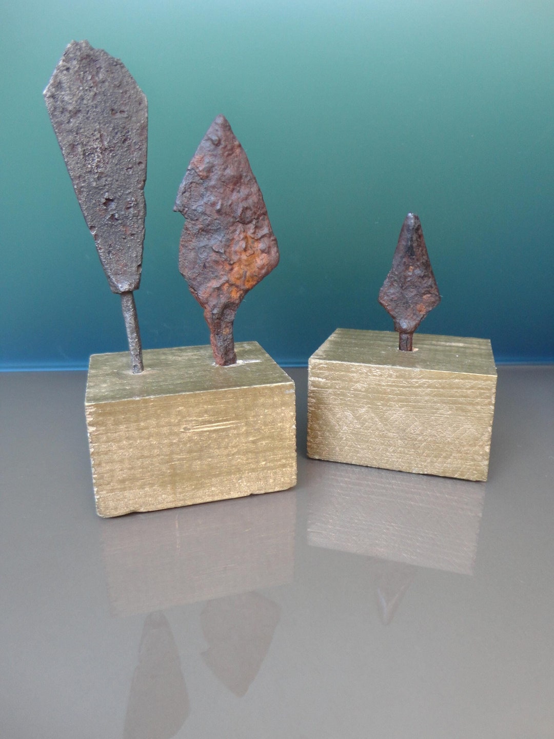 Medieval Three Arrowheads. Khazar Combat Arrowhead. Ancient Weapons ...