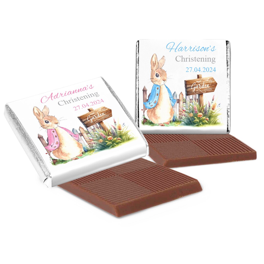 Peter Rabbit Personalised Chocolate Party Favours Childrens ...