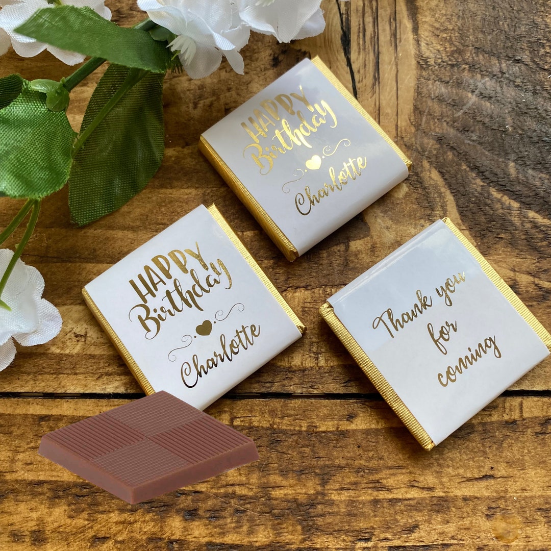 Personalised Happy Birthday Party Favours Chocolate Favours - Etsy