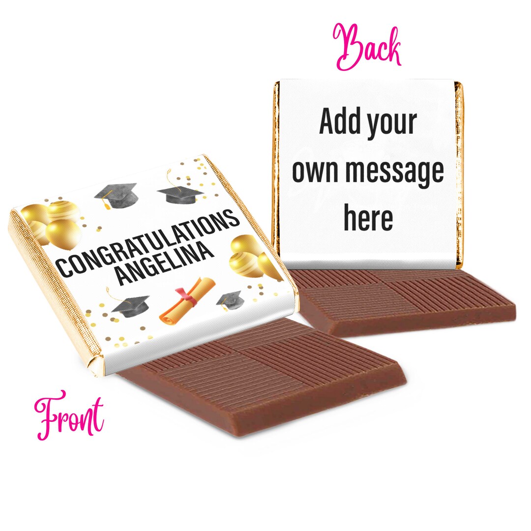 Graduation Day Chocolates Personalised Favours Neapolitan Chocolate ...