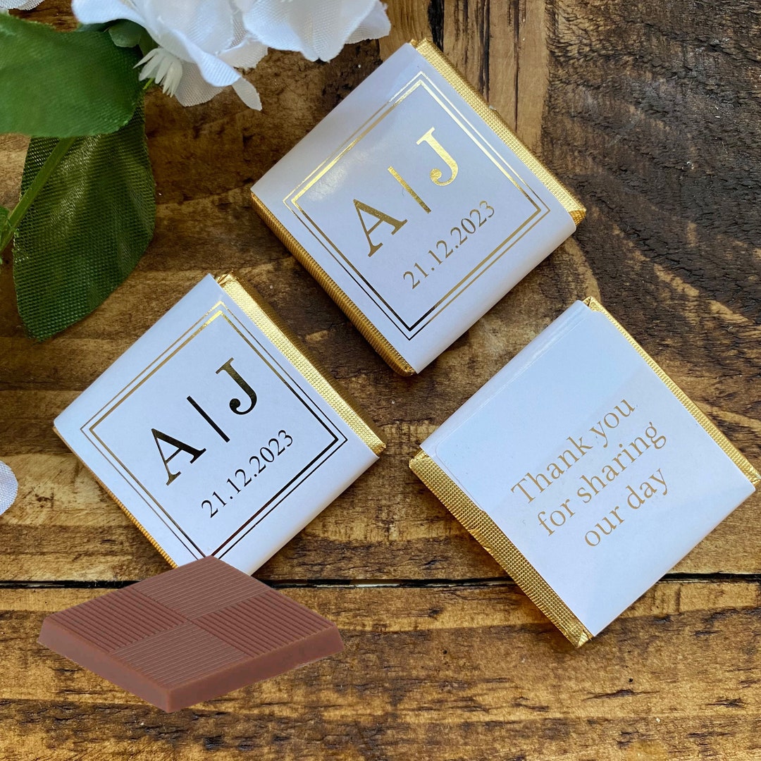 Personalised Wedding Chocolate Favours Neapolitan Squares - Etsy